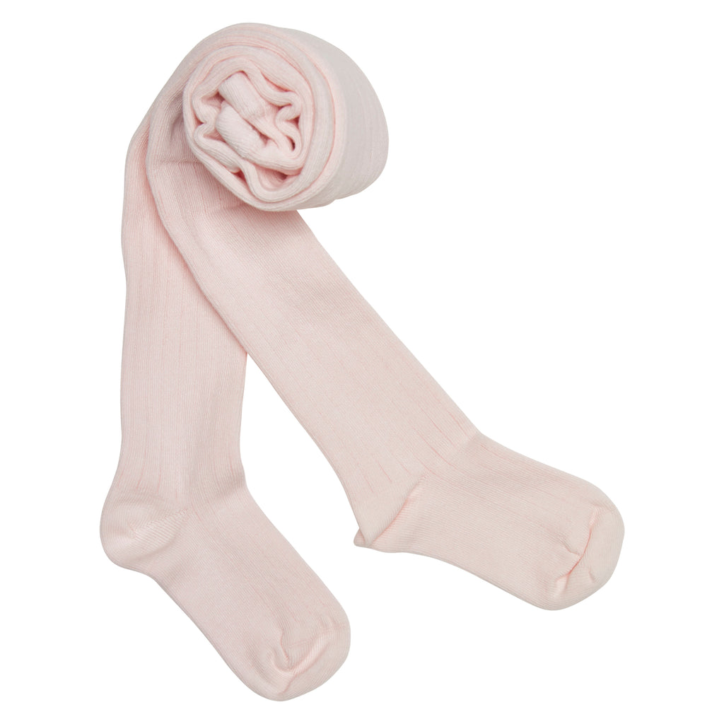 Children's tights - Baby pink ribbed tights | LUCA & LUCA